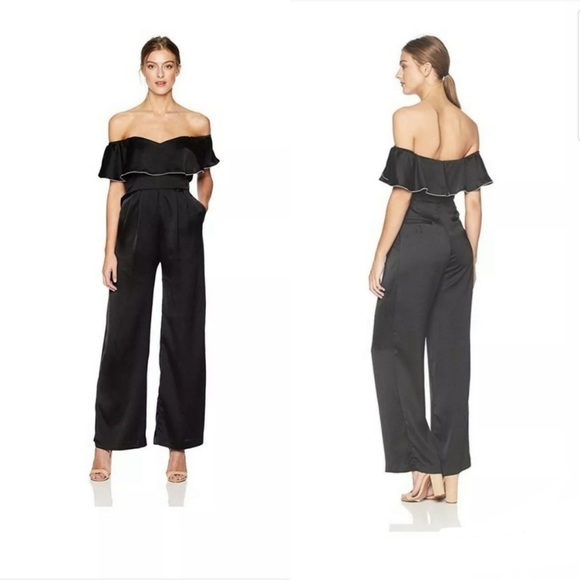 Devlin | Pants & Jumpsuits | Devlin Black Jumpsuit With Rhinestone ...